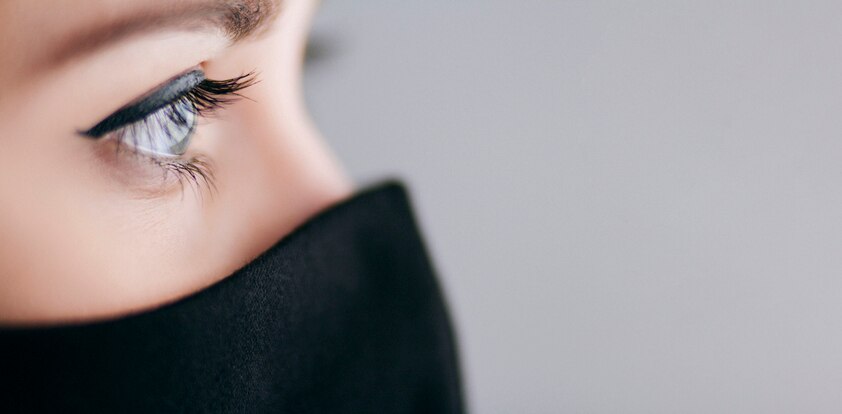 Step-by-step guide for face mask eye makeup that pops in 2020 winter