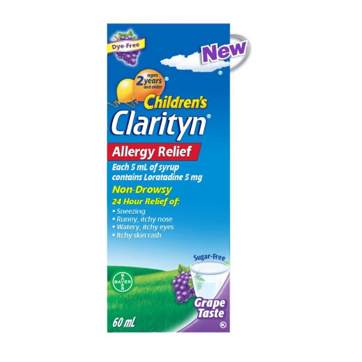 CLARITYN, Non-Drowsy Allergy Relief Syrup Grape Flavour (Suitable for ... CLARITYN, Non-Drowsy Allergy Relief Syrup Grape Flavour (Suitable for ...
