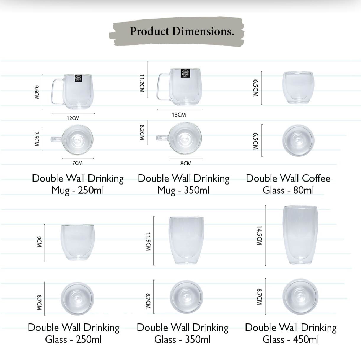 Table Matters Taikyu Double Wall Drinking Glass Cgdw33250 High Quality