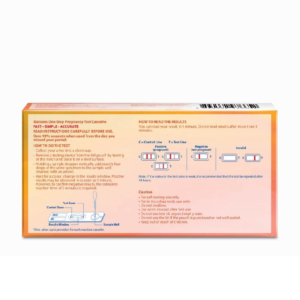 WATSONS Watsons One Step Pregnancy Cassettes Test Kit Over 99 watsons-watsons-one-step-pregnancy-cassettes-test-kit-over-99